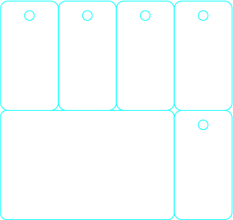 Plastic Card with 5 Key Tags - Printingworx