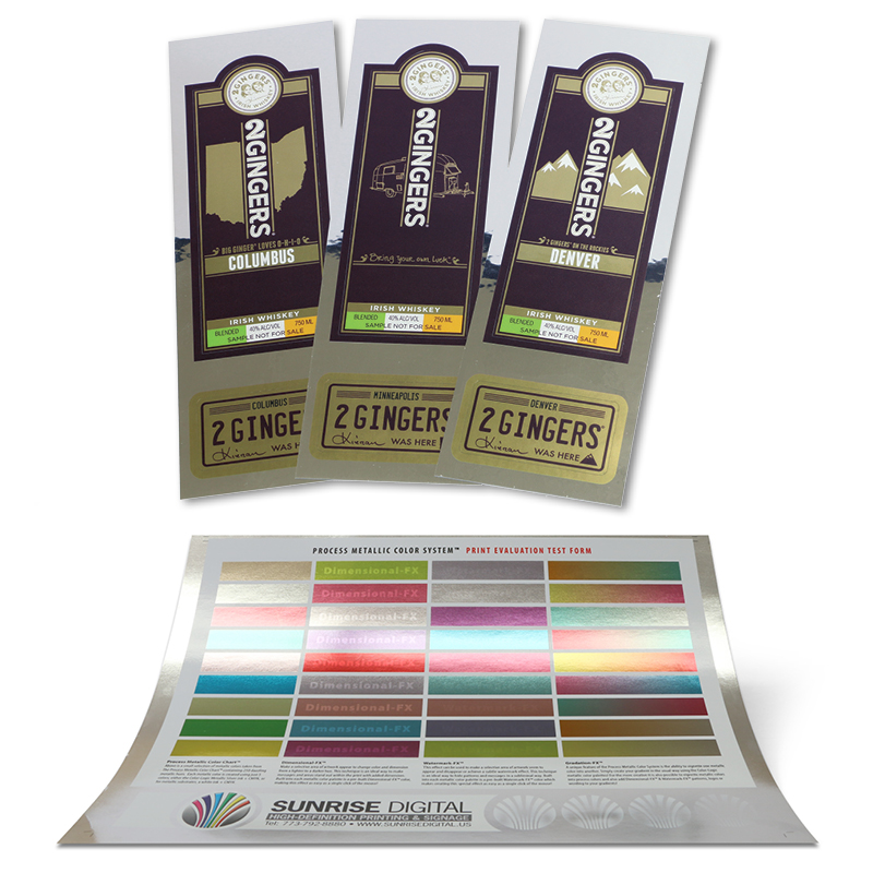 Digital Color Metallic Foil Label, Stick, Decal, Tag