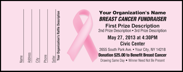 Full Color Ribbon Raffle Tickets