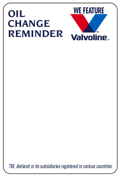 Valvoline- Godex RT200i Printer Labels